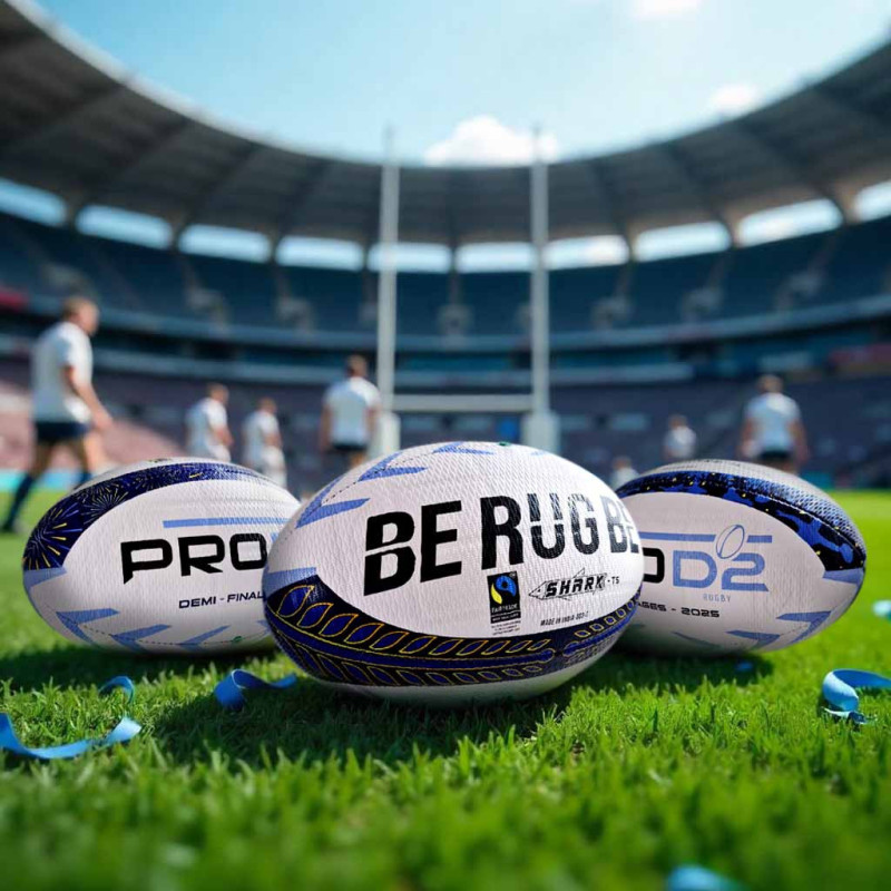BALLON RUGBY PRO - SHARK - BARRAGE PRO D2 - BERUGBE